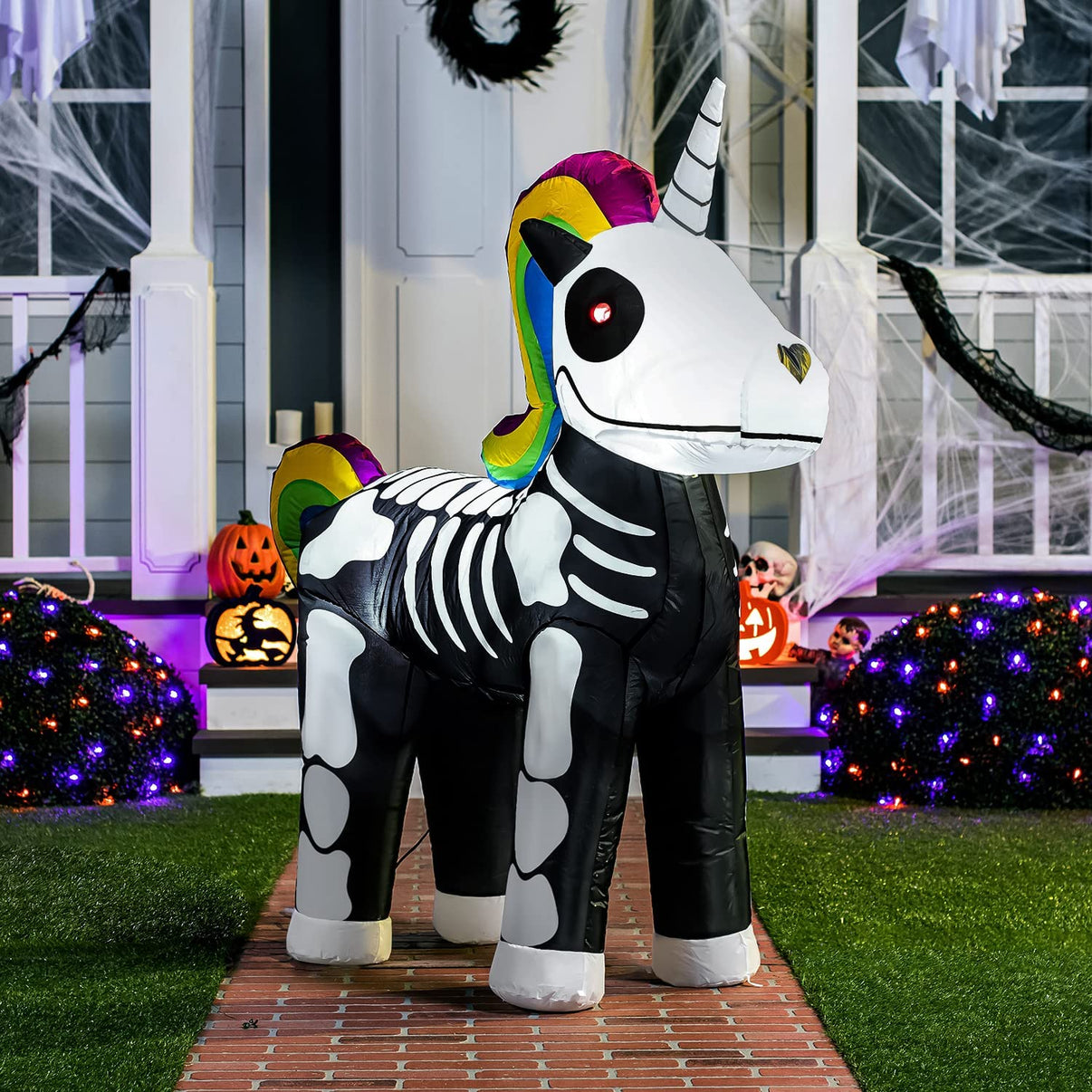 TALL STANDING SKELETON UNICORN INFLATABLE – JOIEDOMI