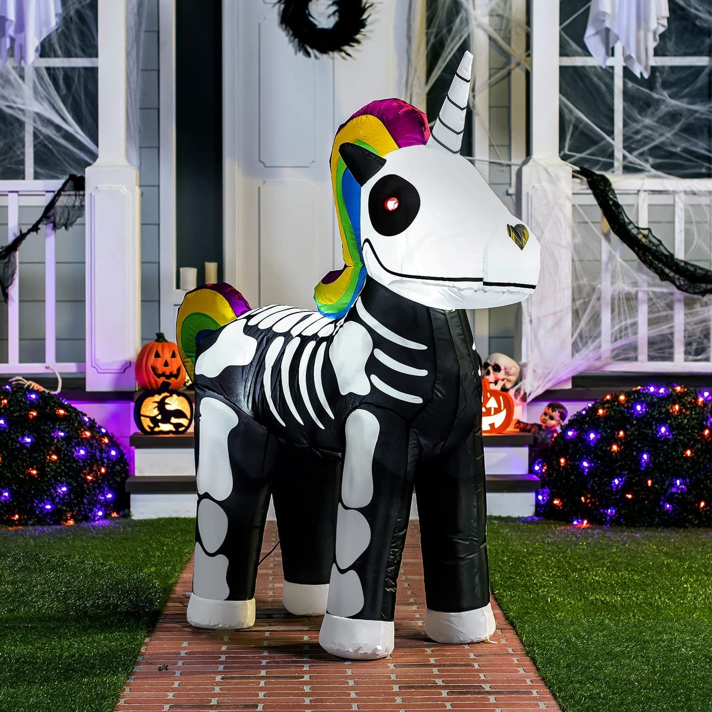 TALL STANDING SKELETON UNICORN INFLATABLE – JOIEDOMI