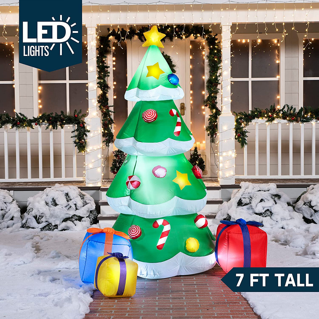 Large Christmas Tree with Presents Inflatable (7 ft) - Joiedomi – JOIEDOMI