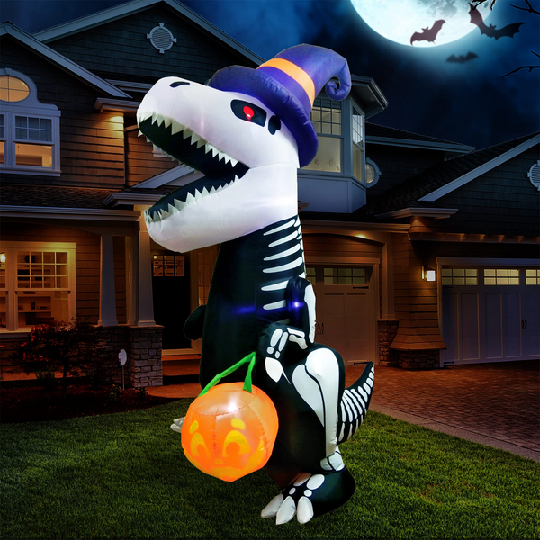 Jumbo Halloween Skeleton Dinosaur Inflatable (8 ft) – JOIEDOMI
