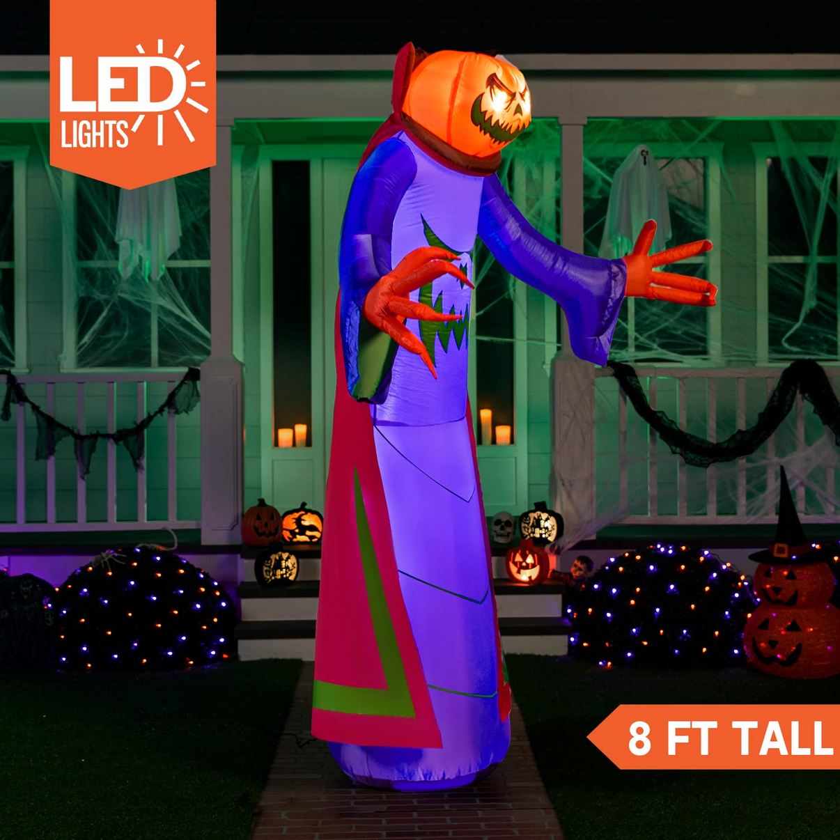 Jumbo Pumpkin Wizard Inflatable (8 ft) – JOIEDOMI