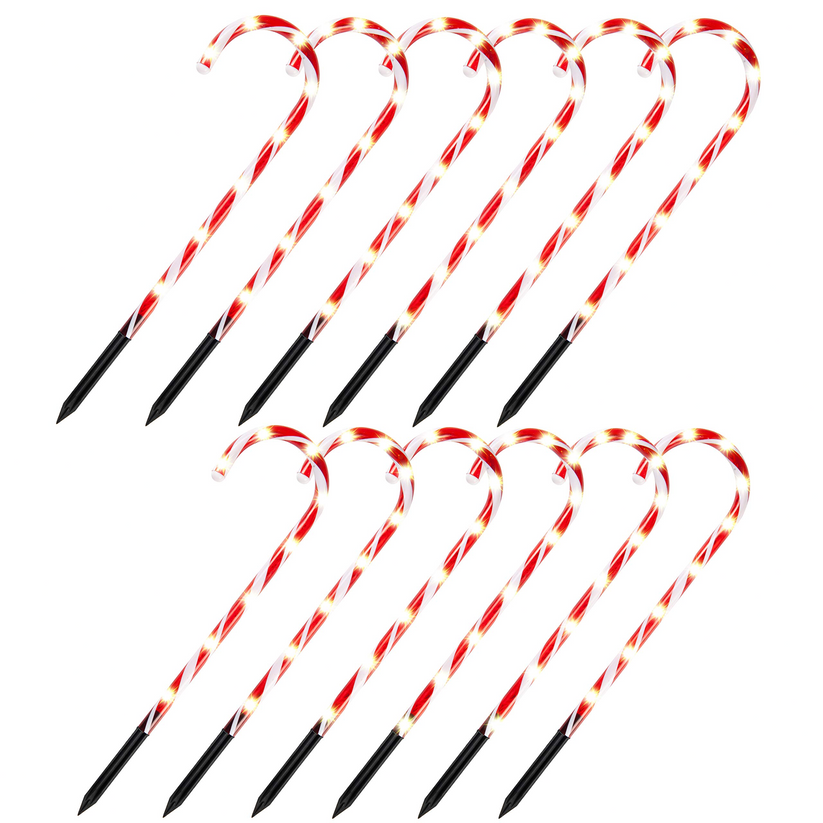 17in Christmas Candy Cane Pathway Markers Lights – JOIEDOMI