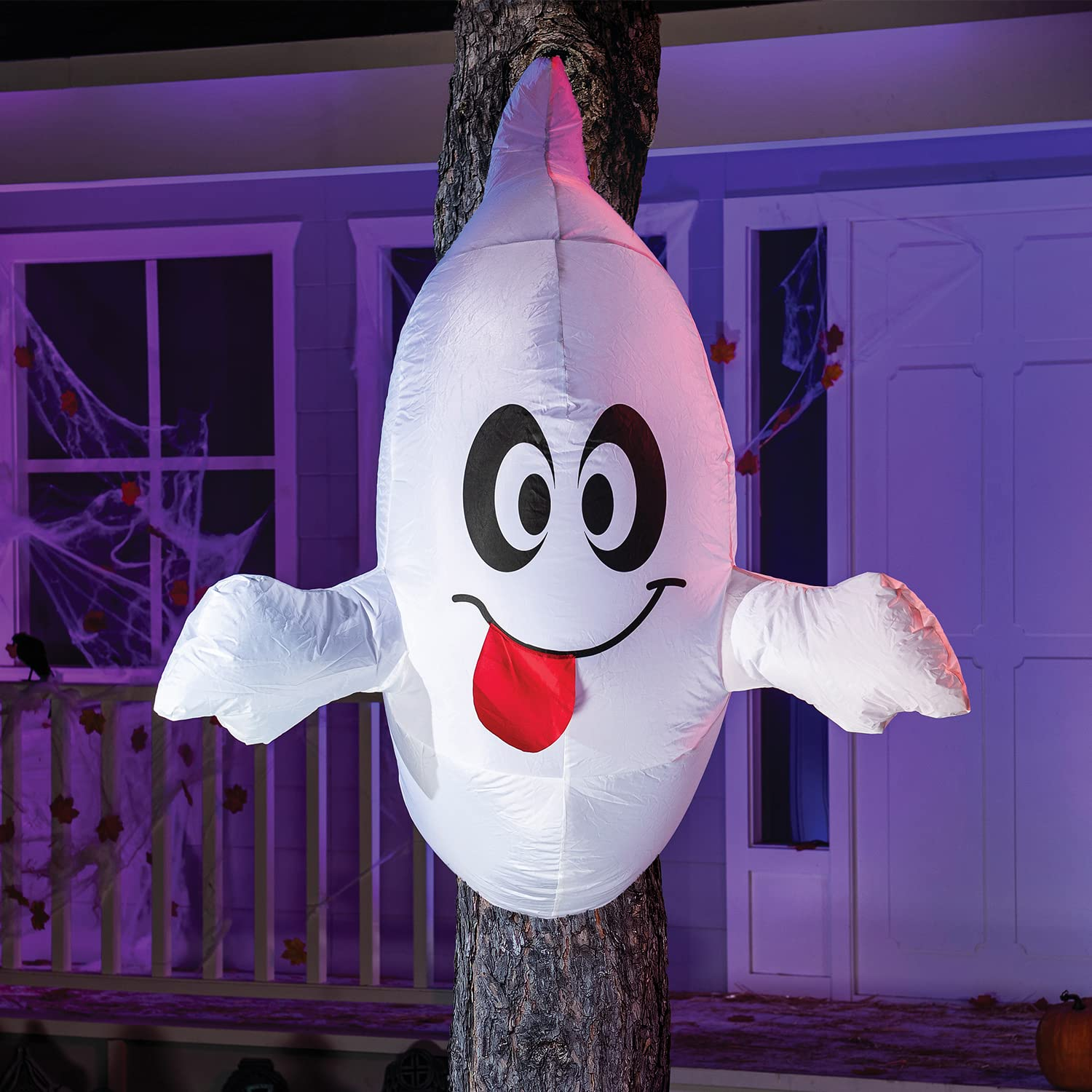 4ft Halloween Inflatable Ghost Coming Out from Tree – Joiedomi