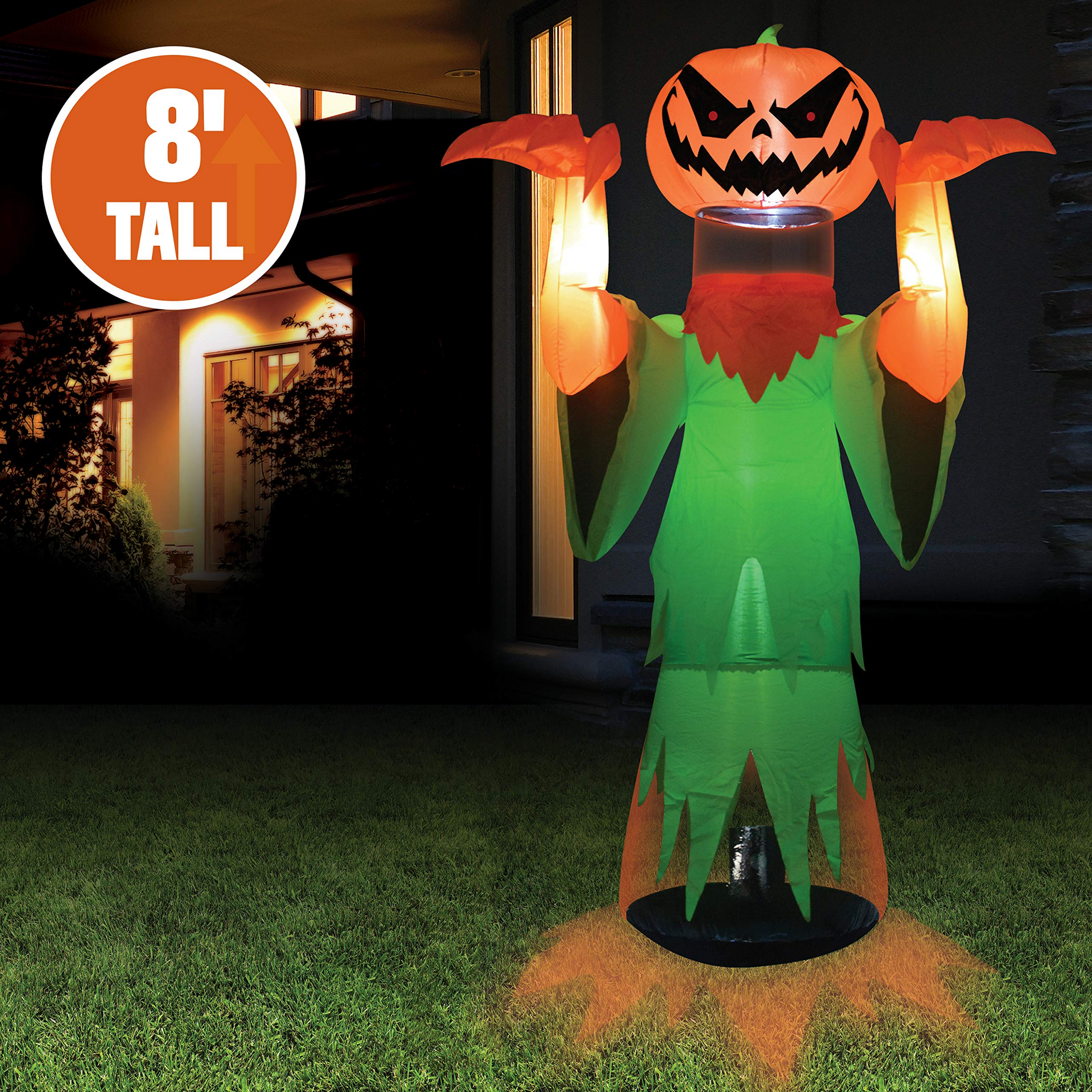 8 FT TALL FLOATING HEAD PUMPKIN WIZARD – JOIEDOMI
