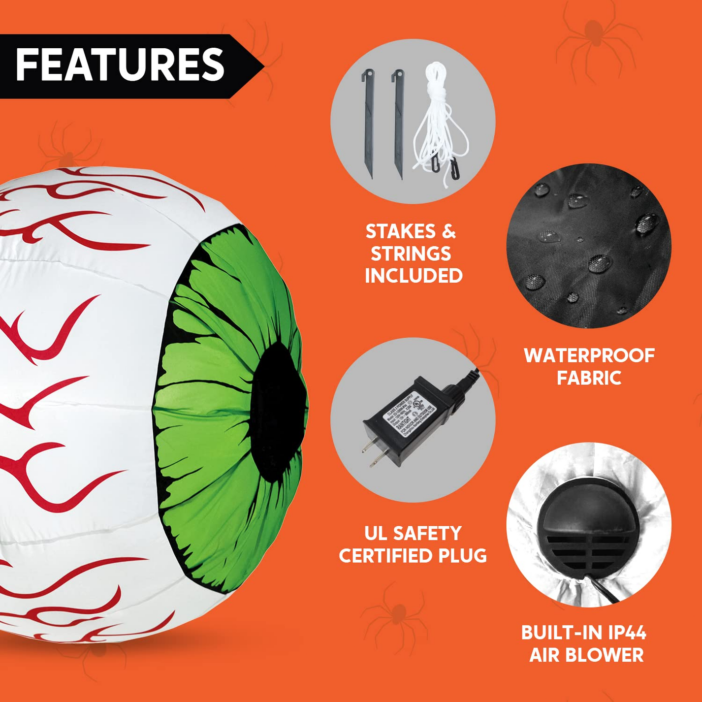 Tall Creepy Eyeballs Halloween Inflatable (3 ft) – JOIEDOMI