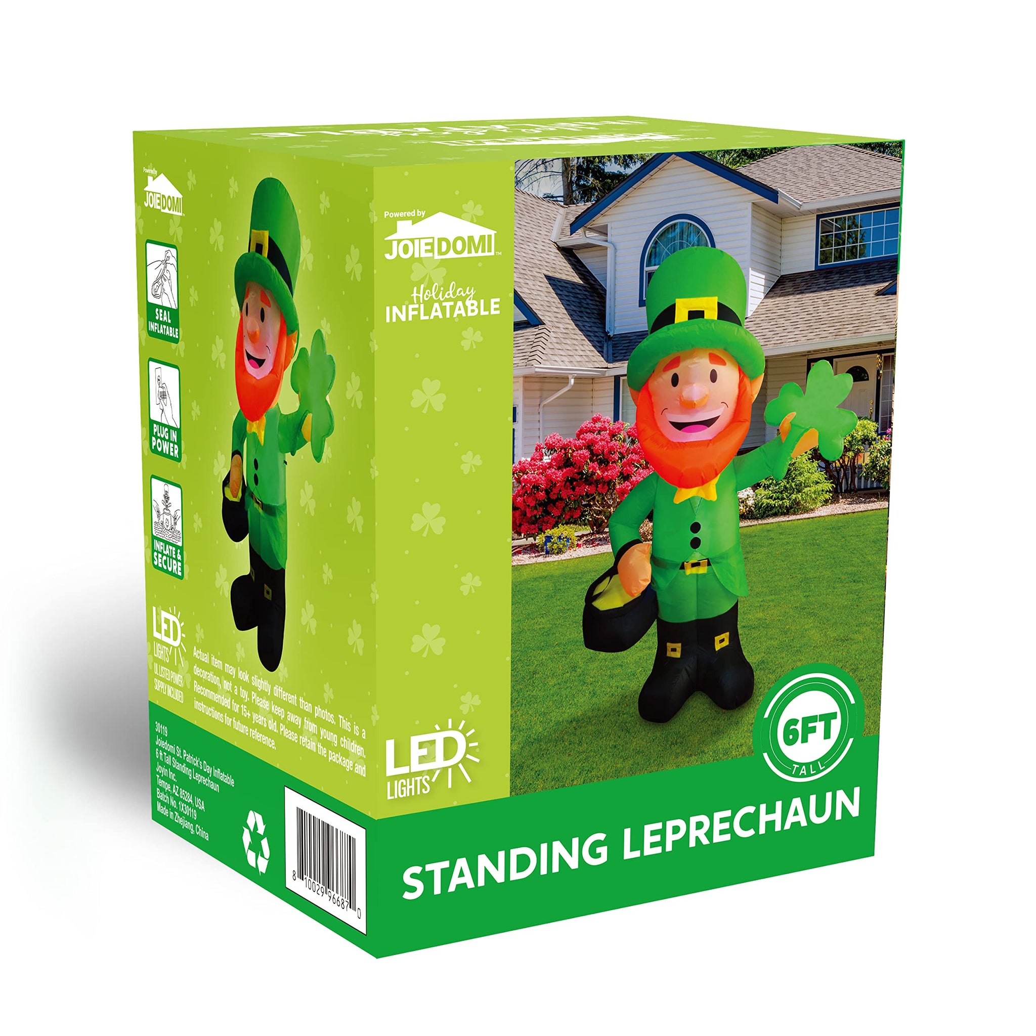 Large St. Patrick's Standing Leprechaun Inflatable (6 ft) – JOIEDOMI